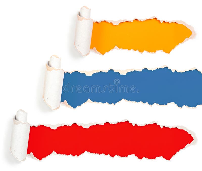 Paper Rip Holes Set Isolated on White Stock Photo - Image of concept ...