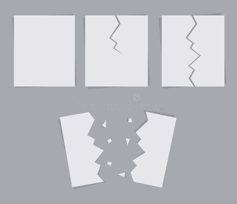 Document Ripped Half Stock Illustrations – 36 Document Ripped Half ...
