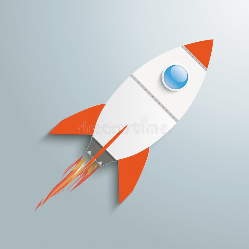 Paper Rocket Logo Clipart