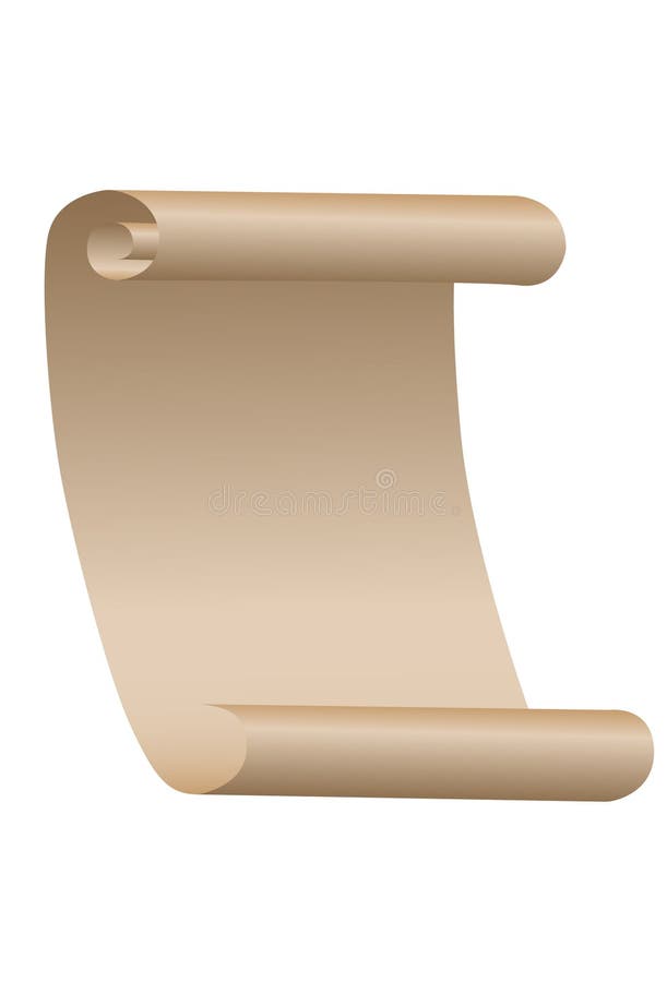 Vertical Vintage Paper Roll or Parchment Scroll Stock Vector ...