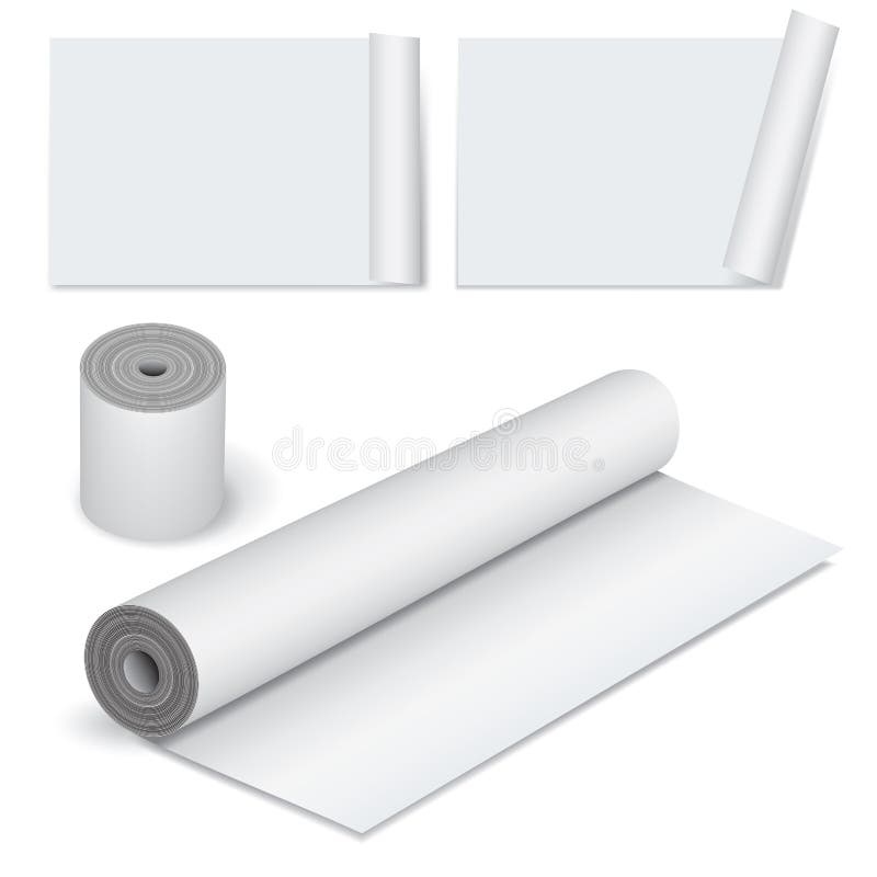 Paper roll stock vector. Illustration of banner, empty - 62773848