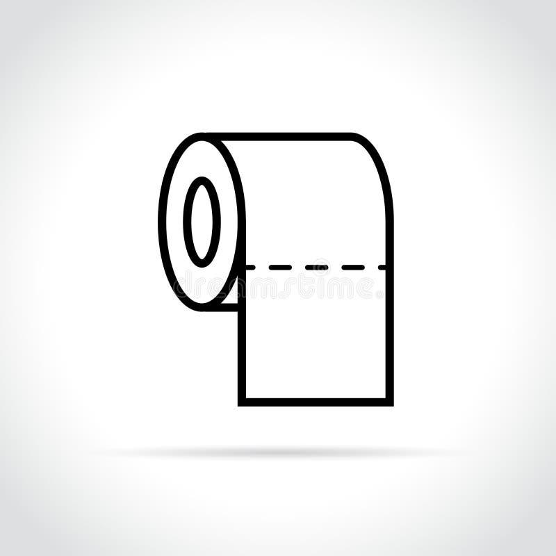 Paper Roll Icon on White Background Stock Vector - Illustration of ... Paper Roll Icon on White Background Stock Vector - Illustration of ...
