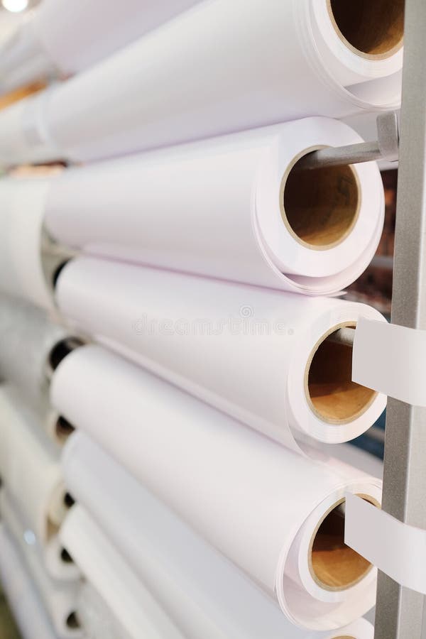 Paper roll in a printshop stock image. Image of printshop - 52759381