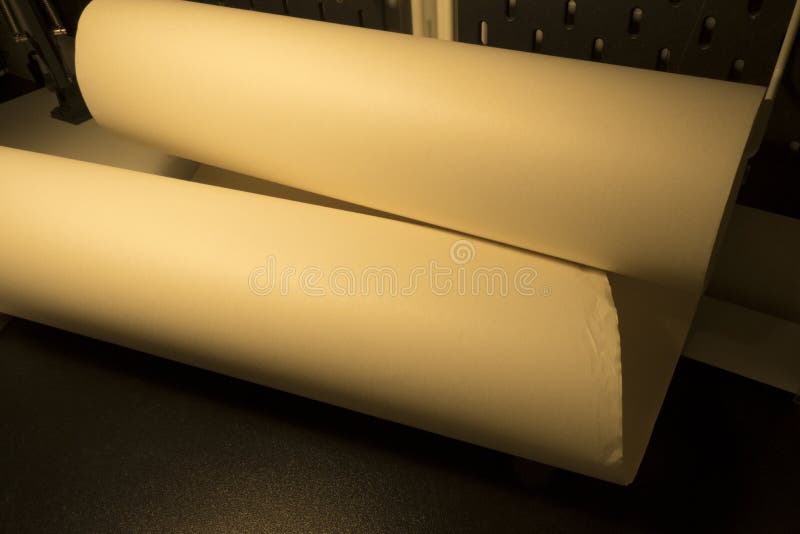 Paper Roll in Warm Dim Light, Place for Text Stock Image - Image of ...