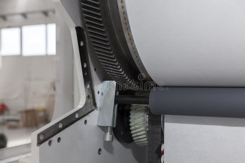 Paper rolling machine stock photo. Image of plant, space - 91774014