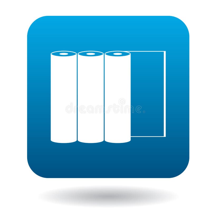 Paper Rolls Icon in Simple Style Stock Vector - Illustration of display ...