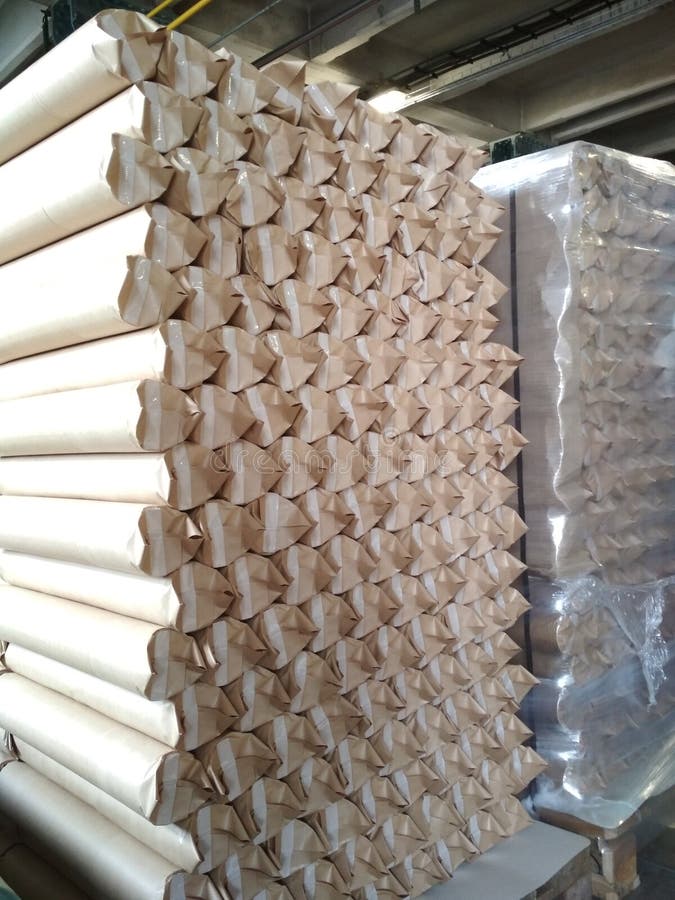 Paper Rolls. Packing in Production Stock Image - Image of rolls, paper ...