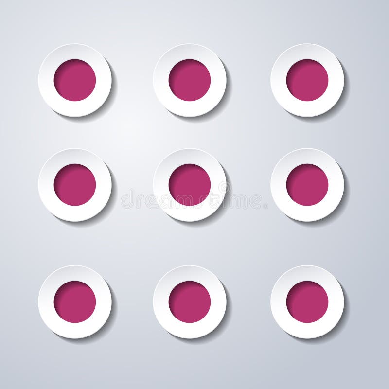 Paper Round Frames As Abstract Circle Background with Drop Shadows ...