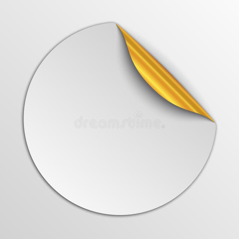 Paper Round Sticker Isolated. Vector Illustration Stock Illustration ...