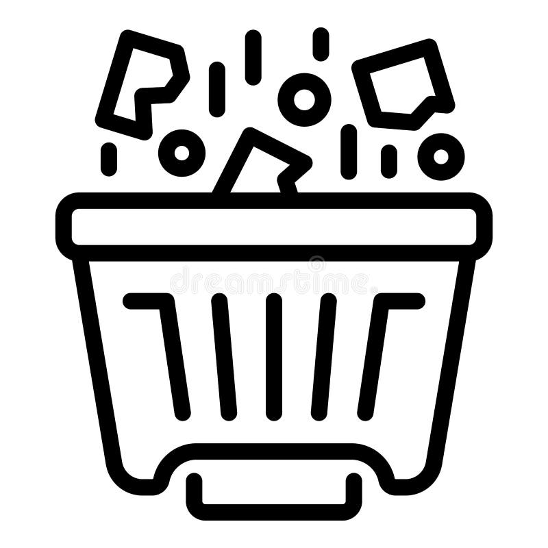 Trash Bag Black Outline Icon Stock Illustrations – 2,145 Trash Bag ...