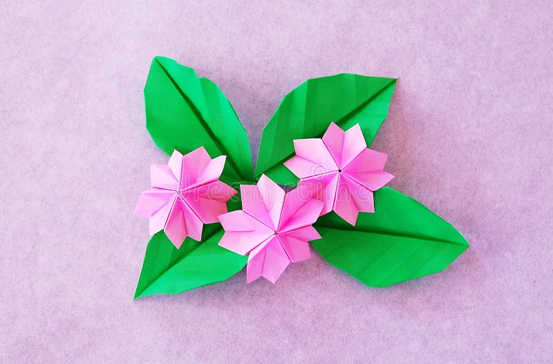 Paper sakura stock image. Image of traditional, leaf - 17935691