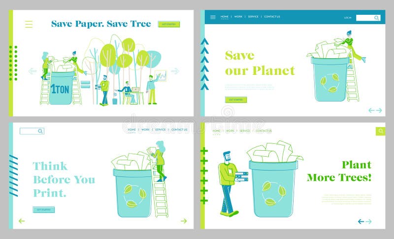 Paper Saving, Stop Trees Cutting and Deforestation Landing Page ...