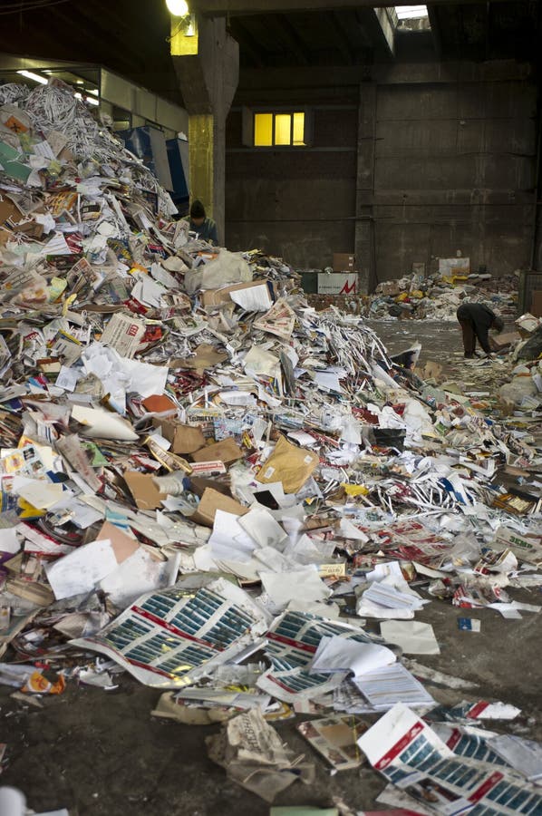 Paper scrap yard editorial photography. Image of pollution - 21347717