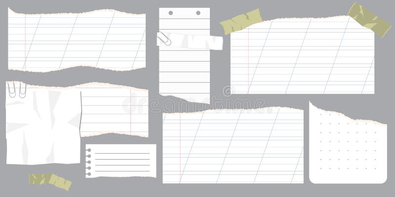 Paper Scraps. Torn Pieces of Paper, with Torn Edges for Notes ...