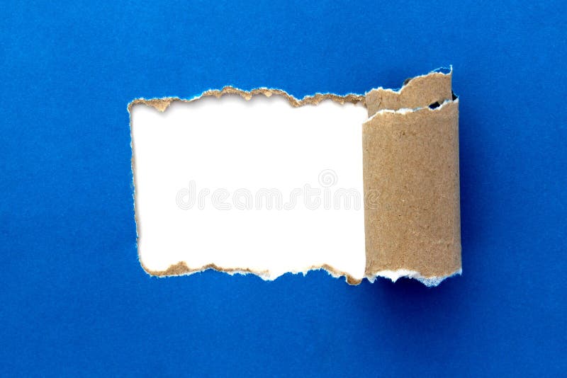 Torn Piece of Paper for Writing Text. Stock Photo - Image of roll ...