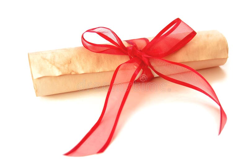 Paper scroll stock photo. Image of note, rolled, success - 12128104