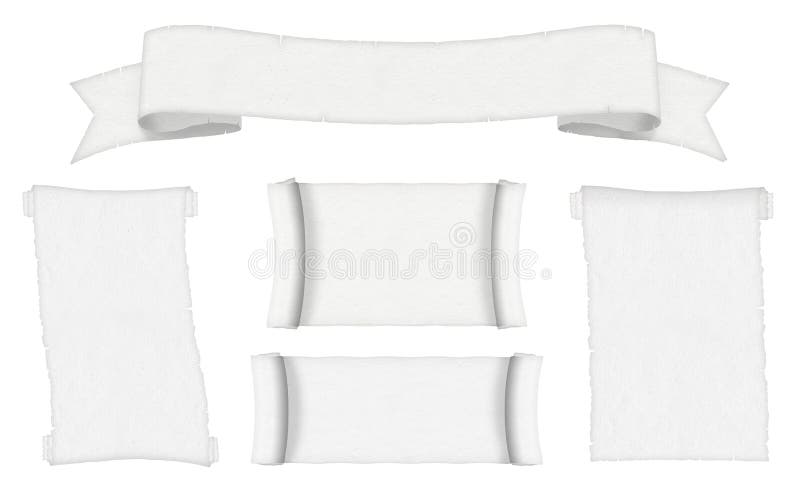 Paper Scroll Banner Collection 2 Stock Photo - Image of document, label ...
