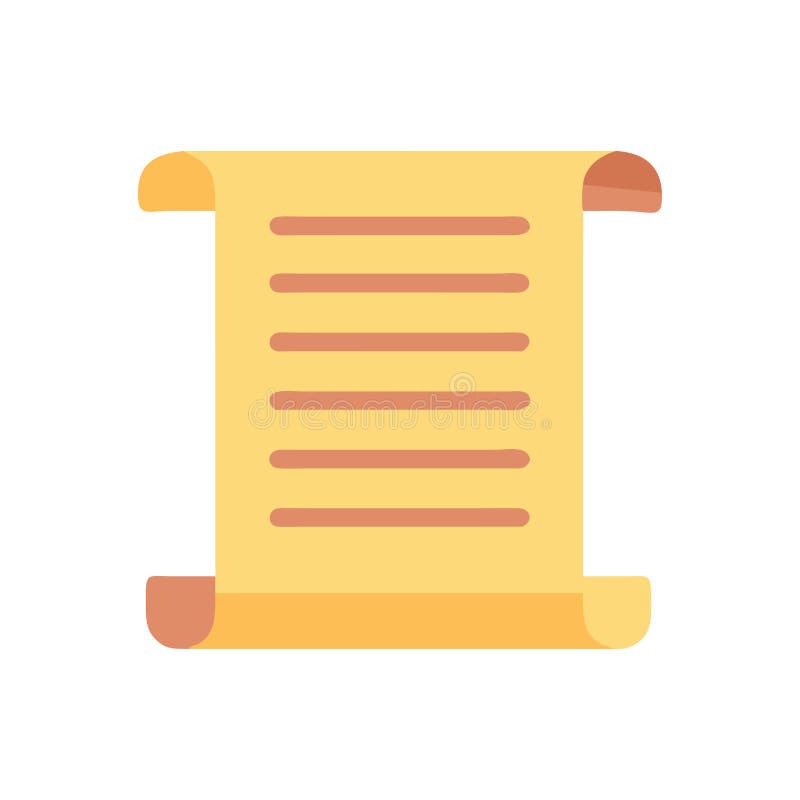 Paper Scroll Icon for Ancient Text Stock Vector - Illustration of ...