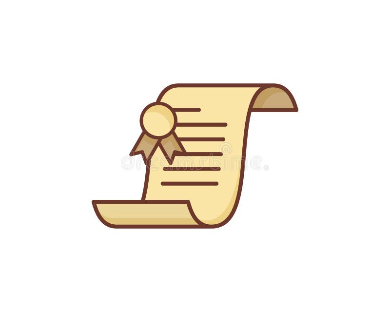 Paper Scroll Icon Logo Design Element Stock Vector - Illustration of ...