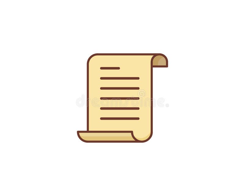 Paper Scroll Icon Logo Design Element Stock Vector - Illustration of ...