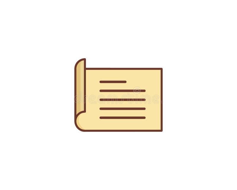 Paper Scroll Icon Logo Design Element Stock Vector - Illustration of ...