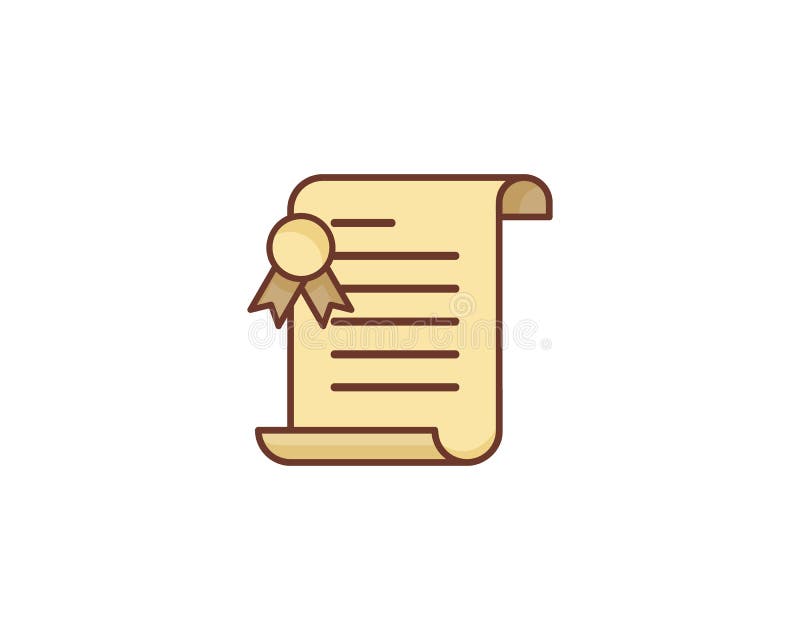 Paper Scroll Icon Logo Design Element Stock Vector - Illustration of ...