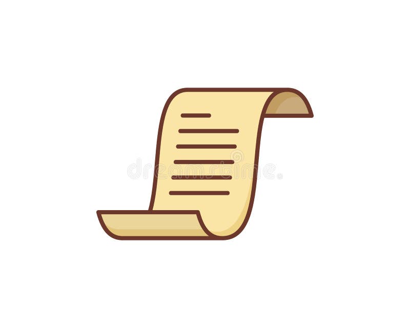 Paper Scroll Icon Logo Design Element Stock Vector - Illustration of ...
