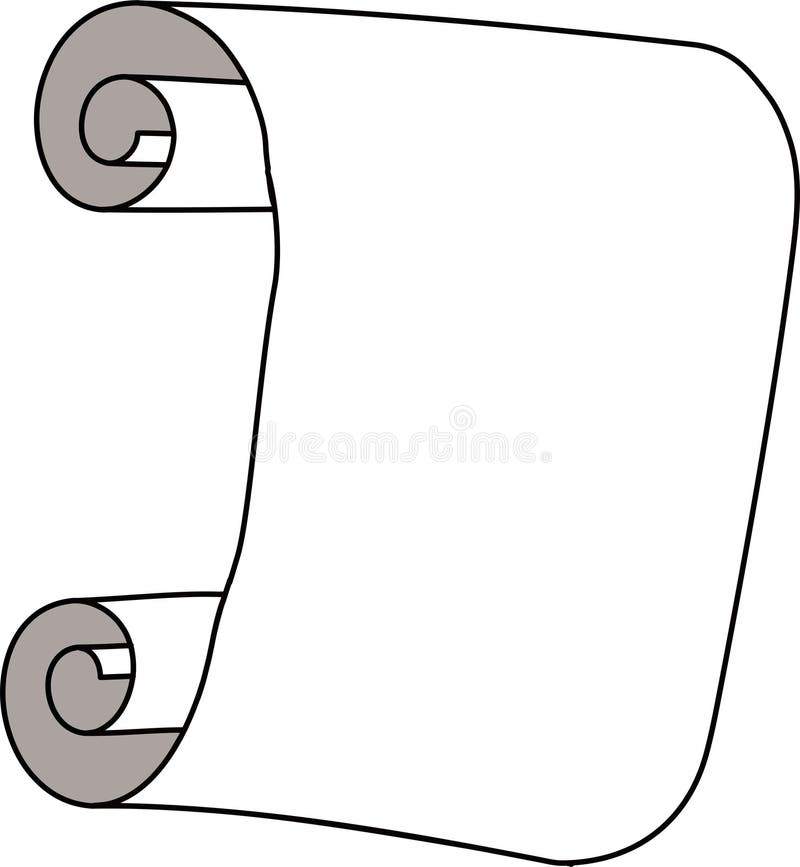 Paper scroll illustration stock vector. Illustration of decoration ...