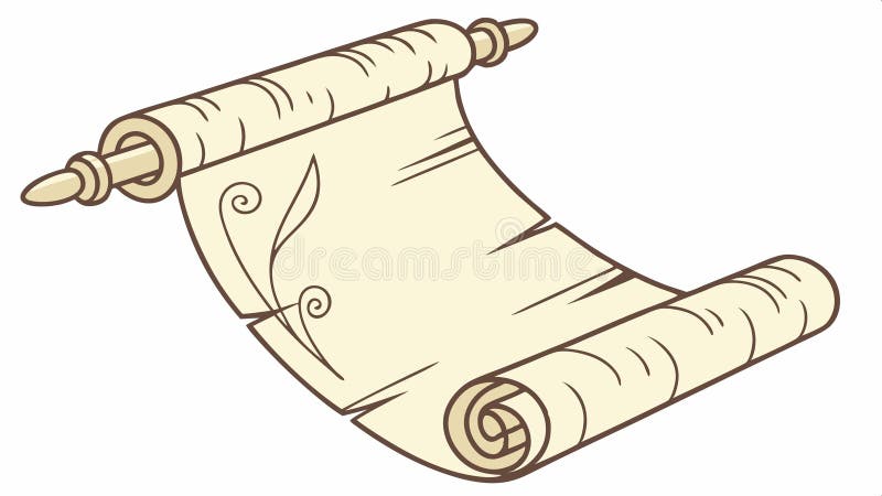 Paper Scroll Illustration, Vintage Document Vector Design Illustration ...