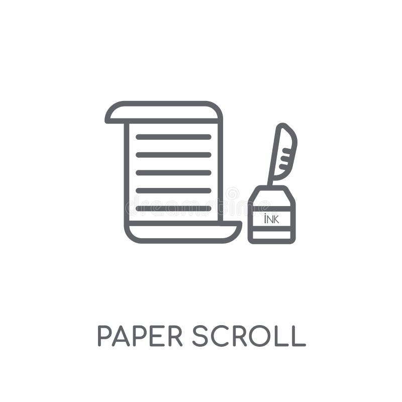Paper Scroll Icon. Trendy Paper Scroll Logo Concept on White Background ...