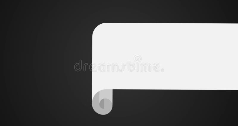 Paper Scroll Unfolding into Empty Frame Cartoon Animation Rendering on ...