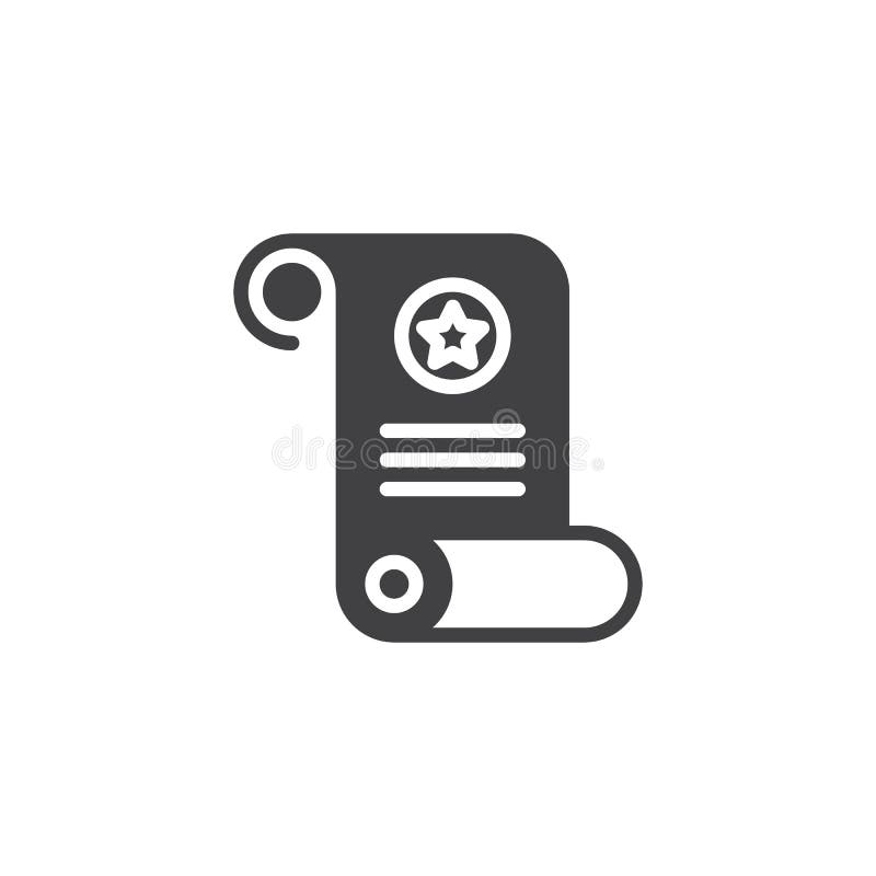 Paper scroll line icon stock vector. Illustration of scroll - 153374883