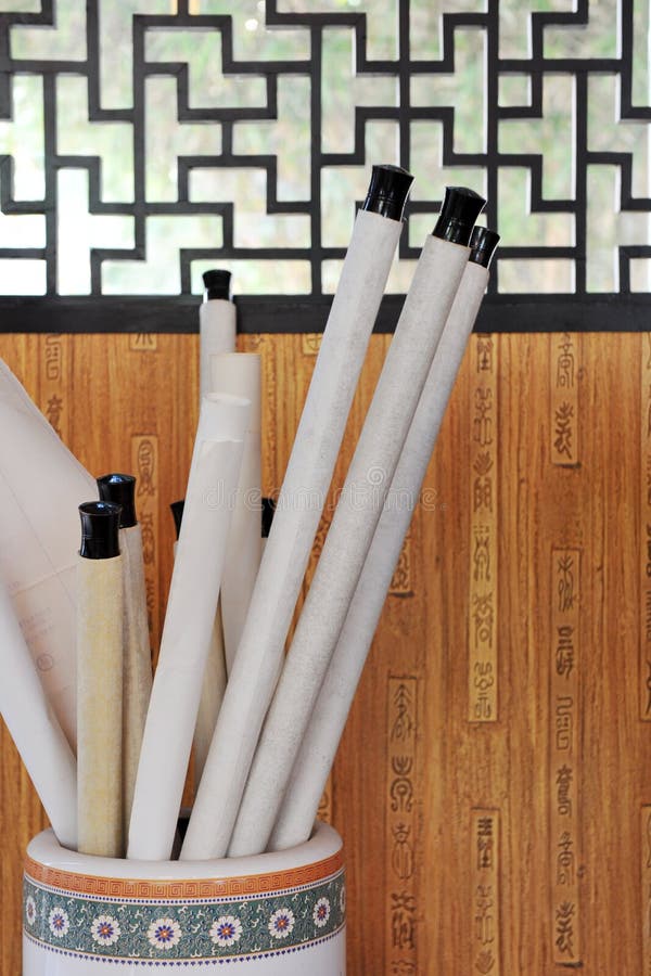 Paper scrolls stock image. Image of collectible, interior - 16117449