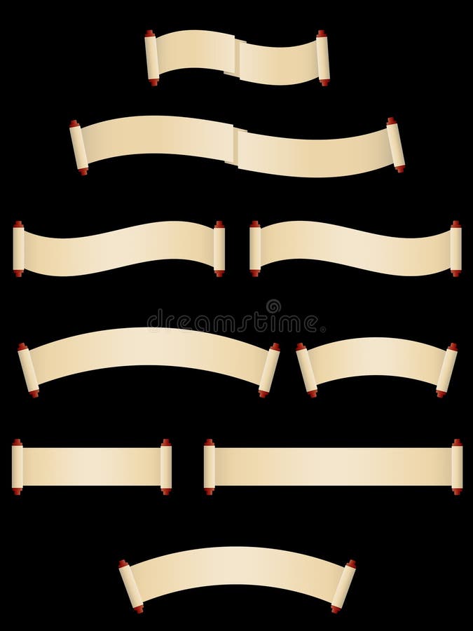 Paper Scrolls stock vector. Illustration of banners, beige - 18810057