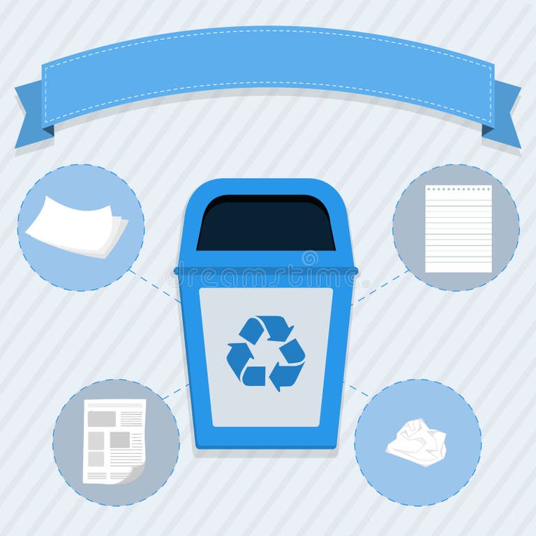 Paper selective collection stock vector. Illustration of recyclable ...