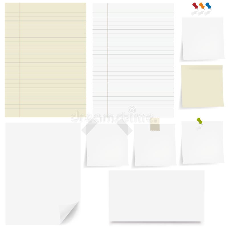 Paper Set. Vector stock vector. Illustration of school - 17657799