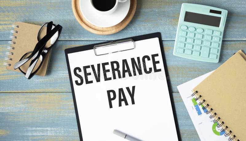 Paper with Severance Pay stock photo. Image of employment - 215175490