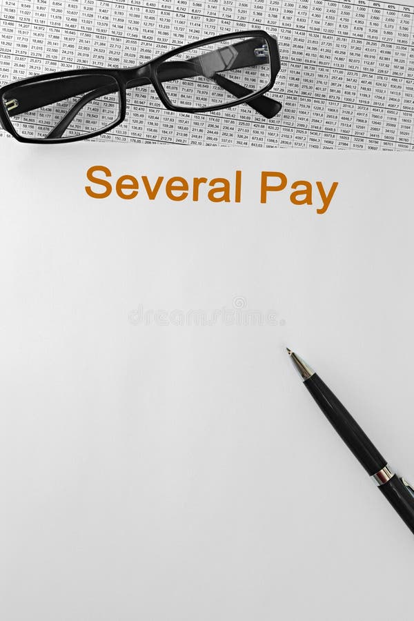 Paper with Severance Pay on a Table Stock Image - Image of work, black ...