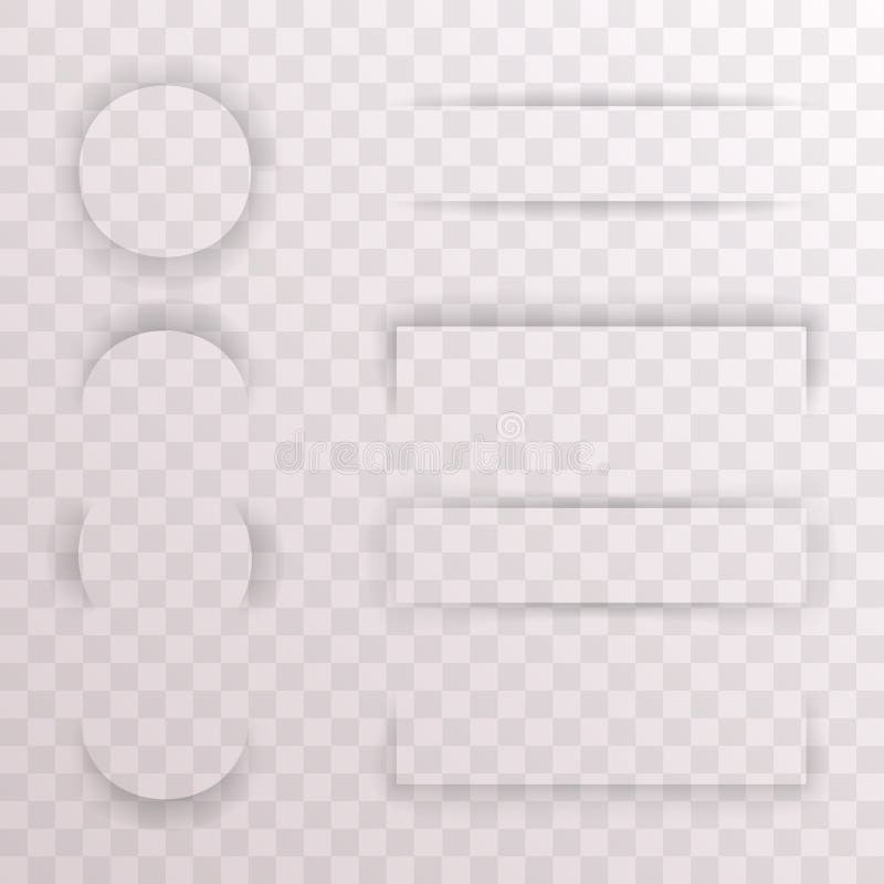 Paper Shadow Template Effect Set Transparent Background Web Banner ...