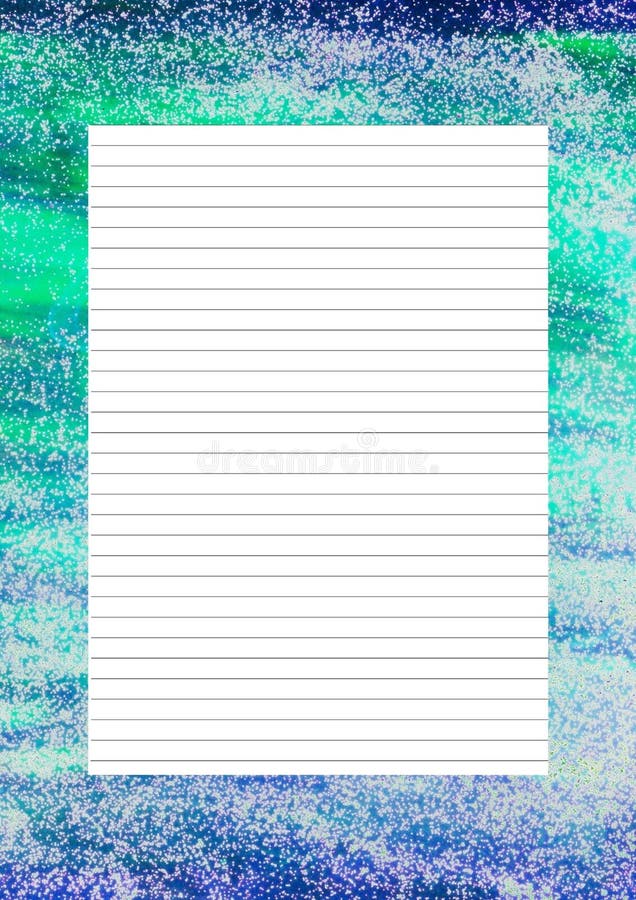 Writing Paper Design. Copy Space. Colorful Graphic Elements. Stock ...