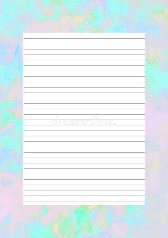 Digital Colorful Modern Letter Printable Paper Design. Elegant Graphic ...