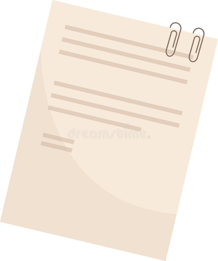 Paper Sheet Document stock vector. Illustration of document - 298204606