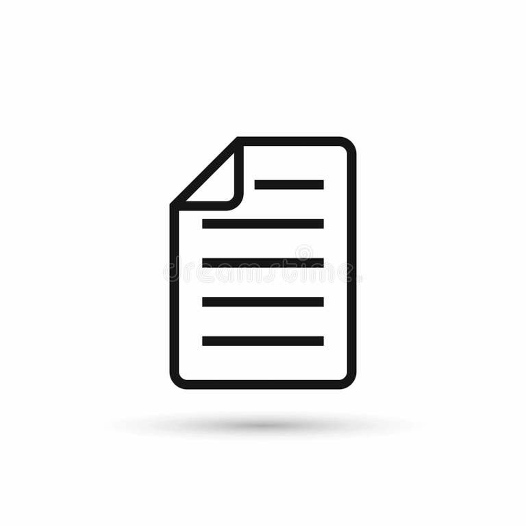 Paper Sheet Icon. Vector Isolated Simple Illustration Stock Vector ...