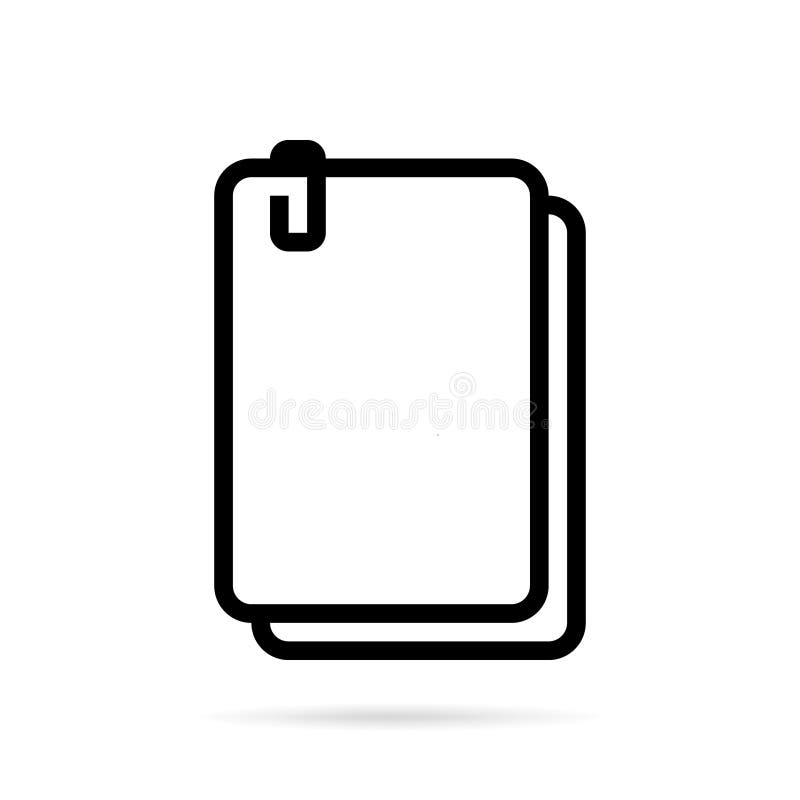Paper Sheet Icon on White Background. Abstract Line Icon Style Stock ...