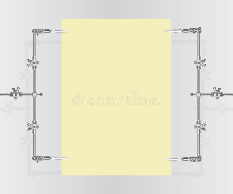 Paper Sheet with Metal Clips(vector,CM Stock Vector - Illustration of ...