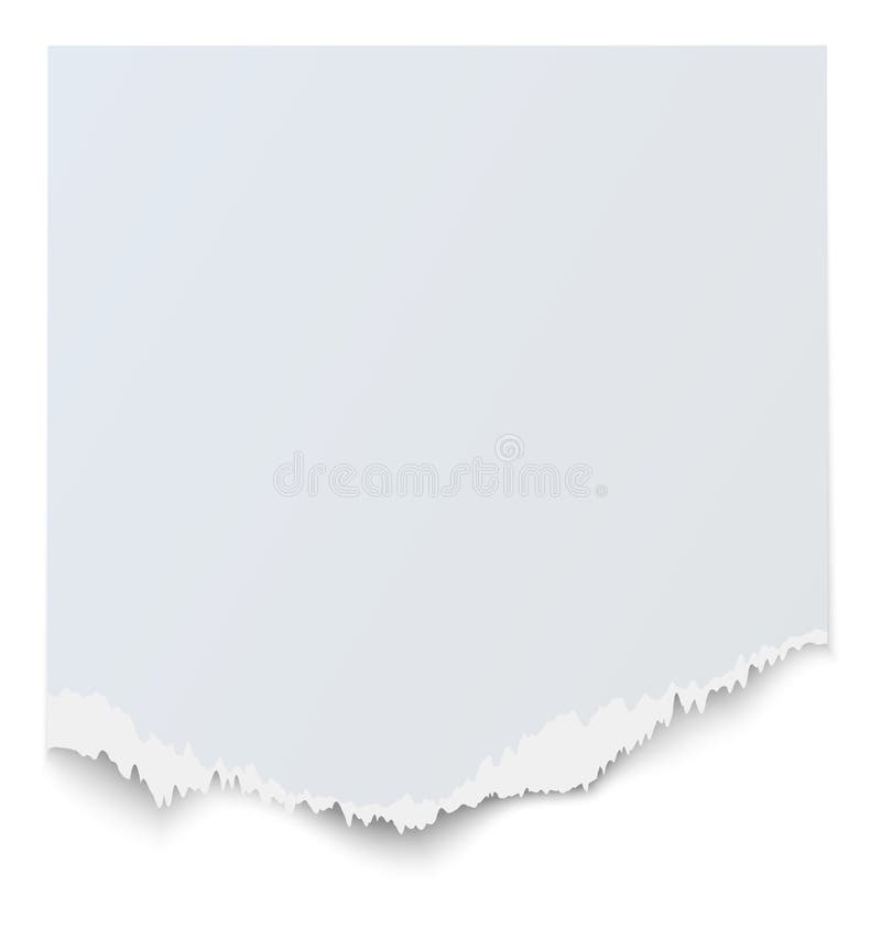 Paper Sheet Mockup with Realistic Ripped Edge Texture Stock Vector ...