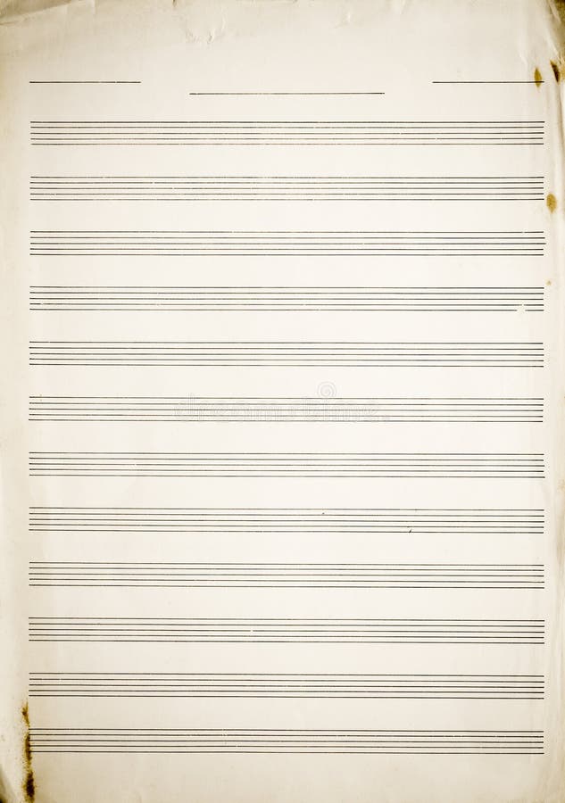Paper Sheet for Musical Note Stock Photo - Image of classic, notebook ...