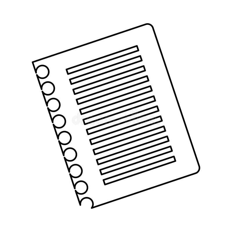 Sheet of Notebook Cartoon Icon Stock Illustration - Illustration of ...