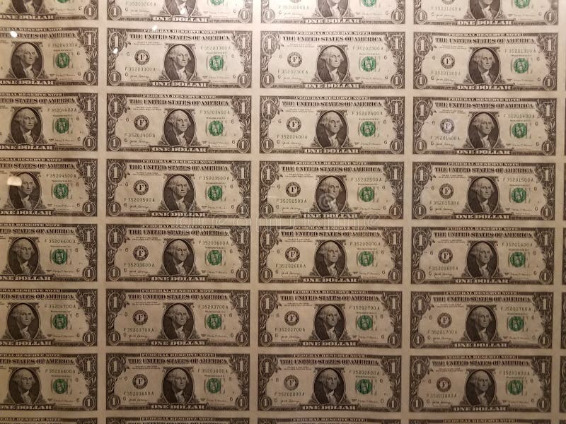 Paper Sheet of One Dollar United States Bills Stock Image - Image of ...