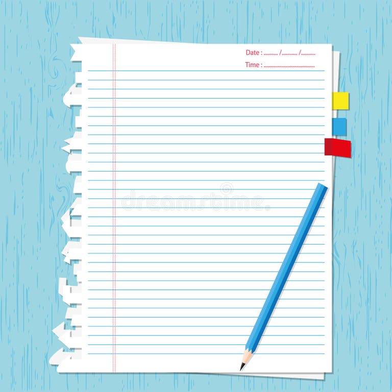 Pencil Line Paper Sheet Wooden Backgrounds Stock Illustrations – 2 ...